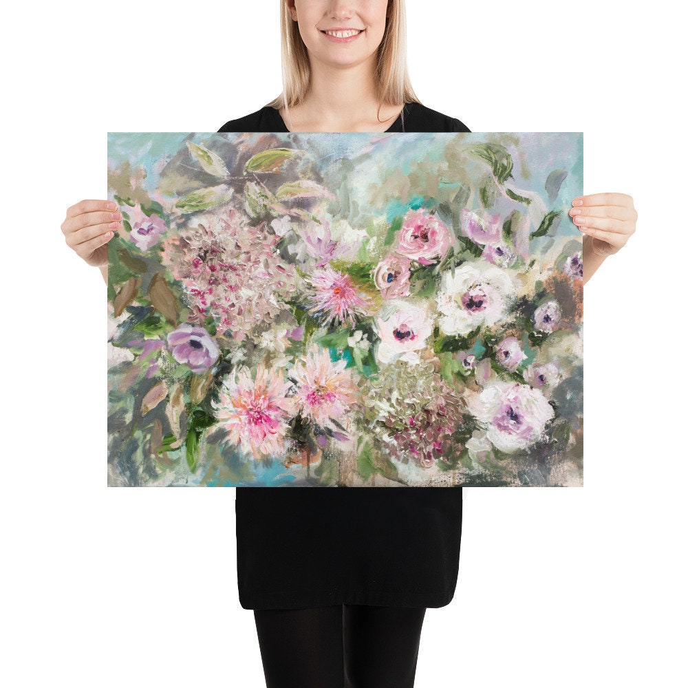 Floral Print, Botanical Wall Art, Flower Painting by Katie Jobling - Etsy