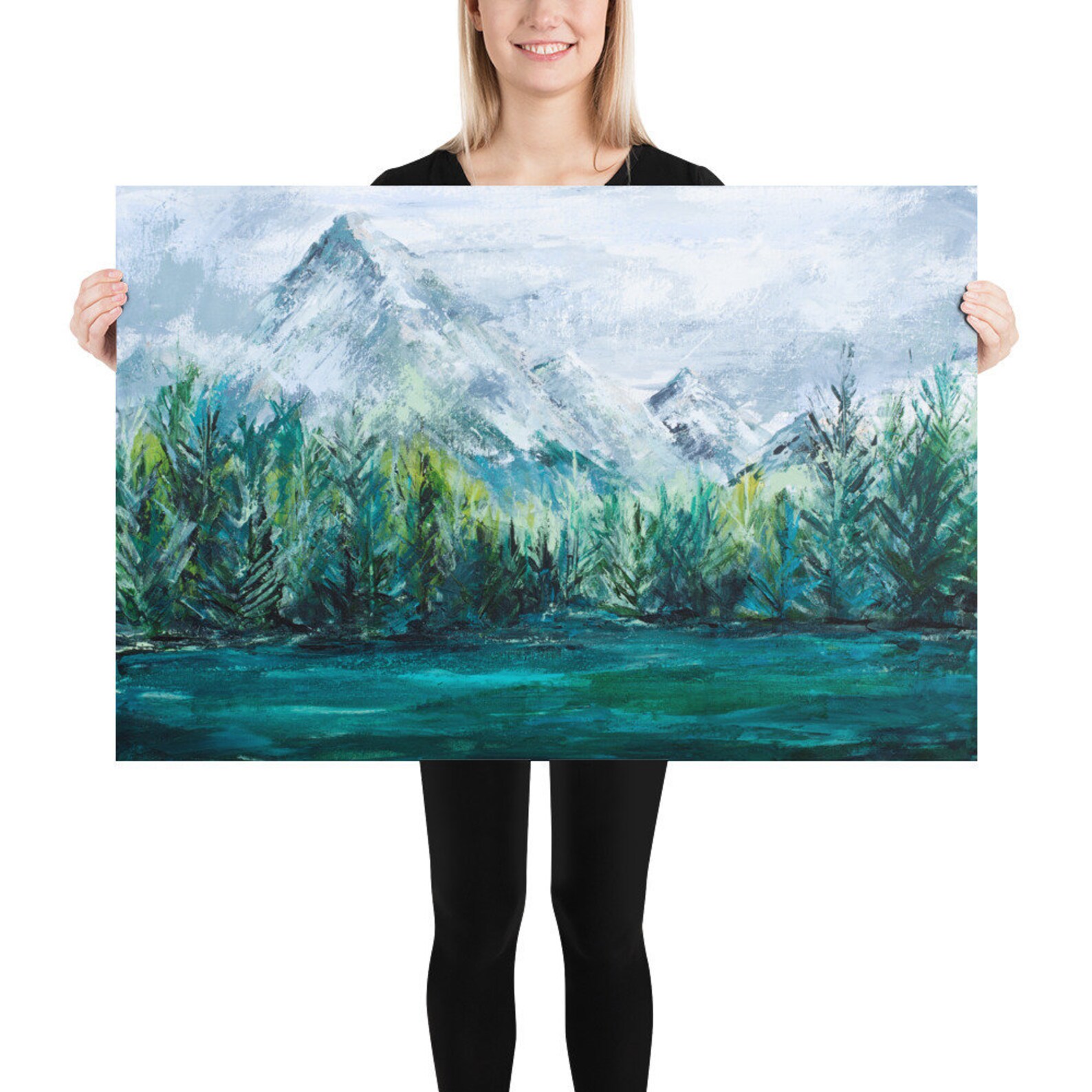 Mountain Print Forest Print Mountain Wall Art by Katie - Etsy