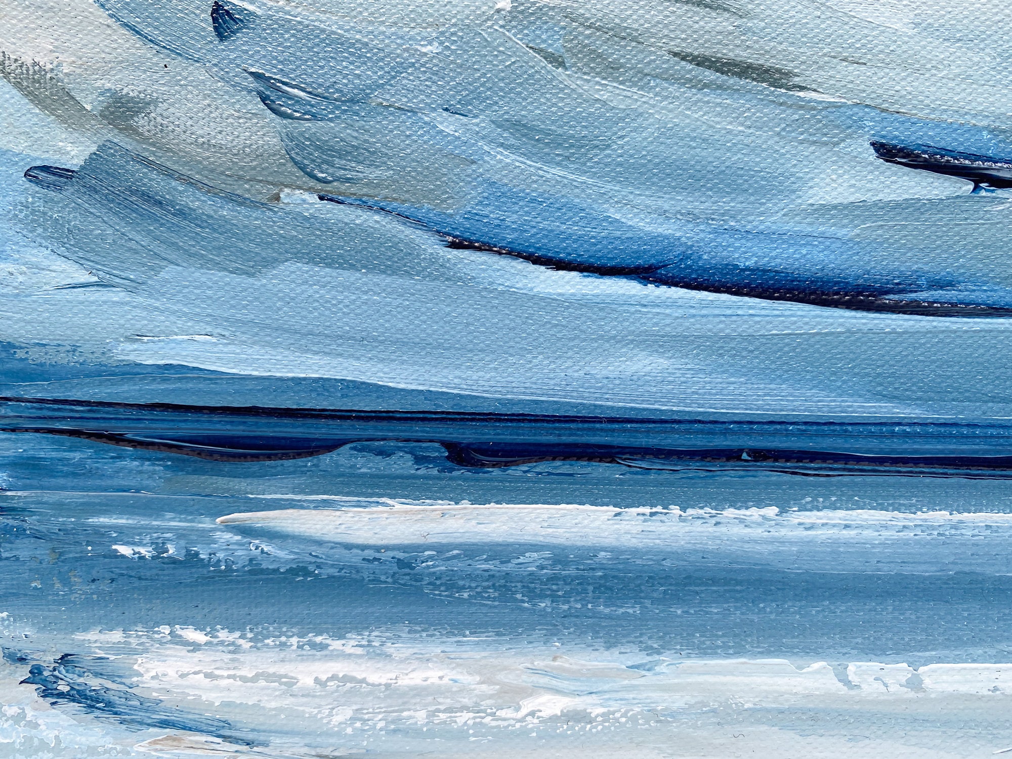 Abstract Seascape Painting on Canvas 10x10" by Katie Jobling — Katie ...