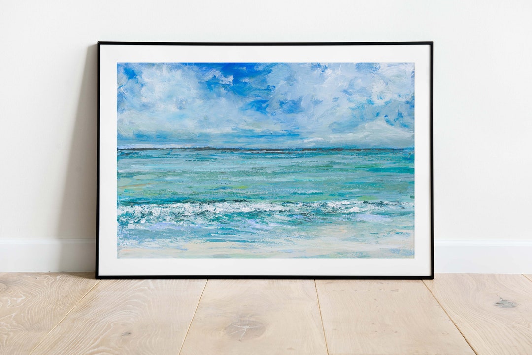 Ocean Art Print, Seascape Wall Art, Coast Print, Sea Painting - Etsy