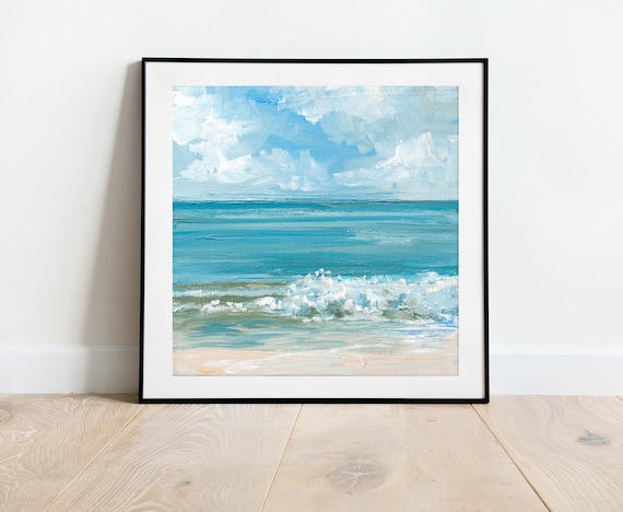 Ocean Art Print Seascape Wall Art Coast Print Sea Painting | Etsy