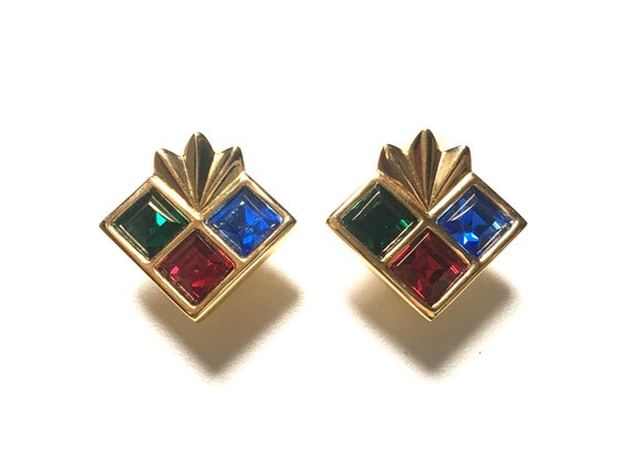 Vintage Swarovski Square Cut Crystal Multi-color Orig… - Gem