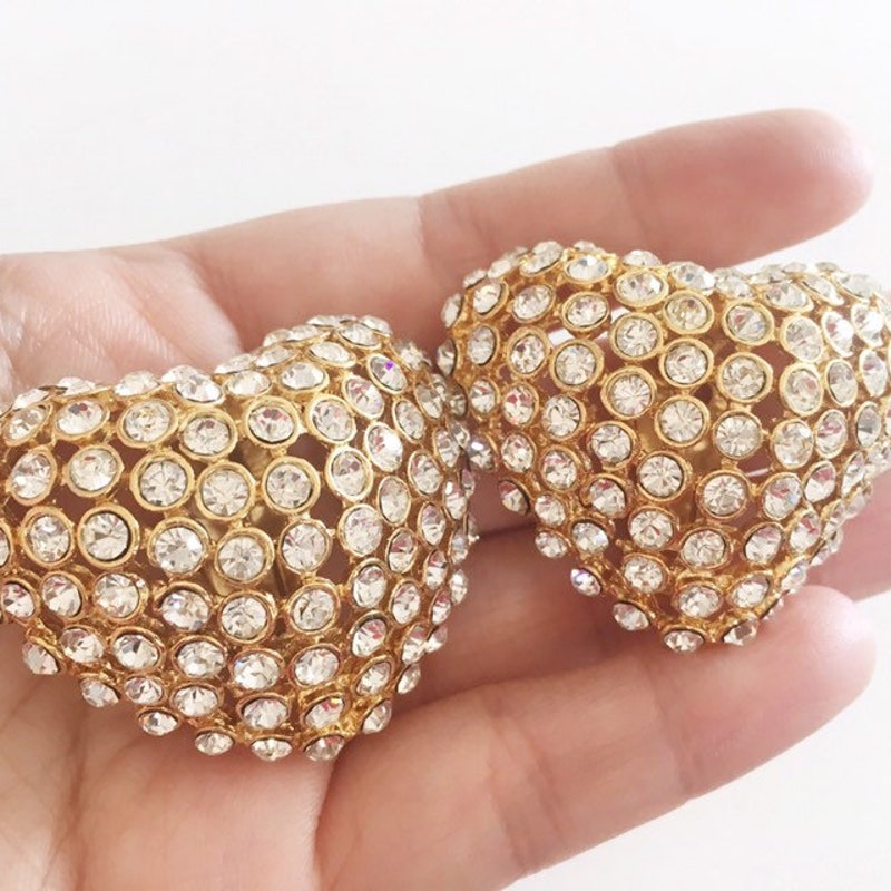 Big Heavy Clip Earrings - Etsy