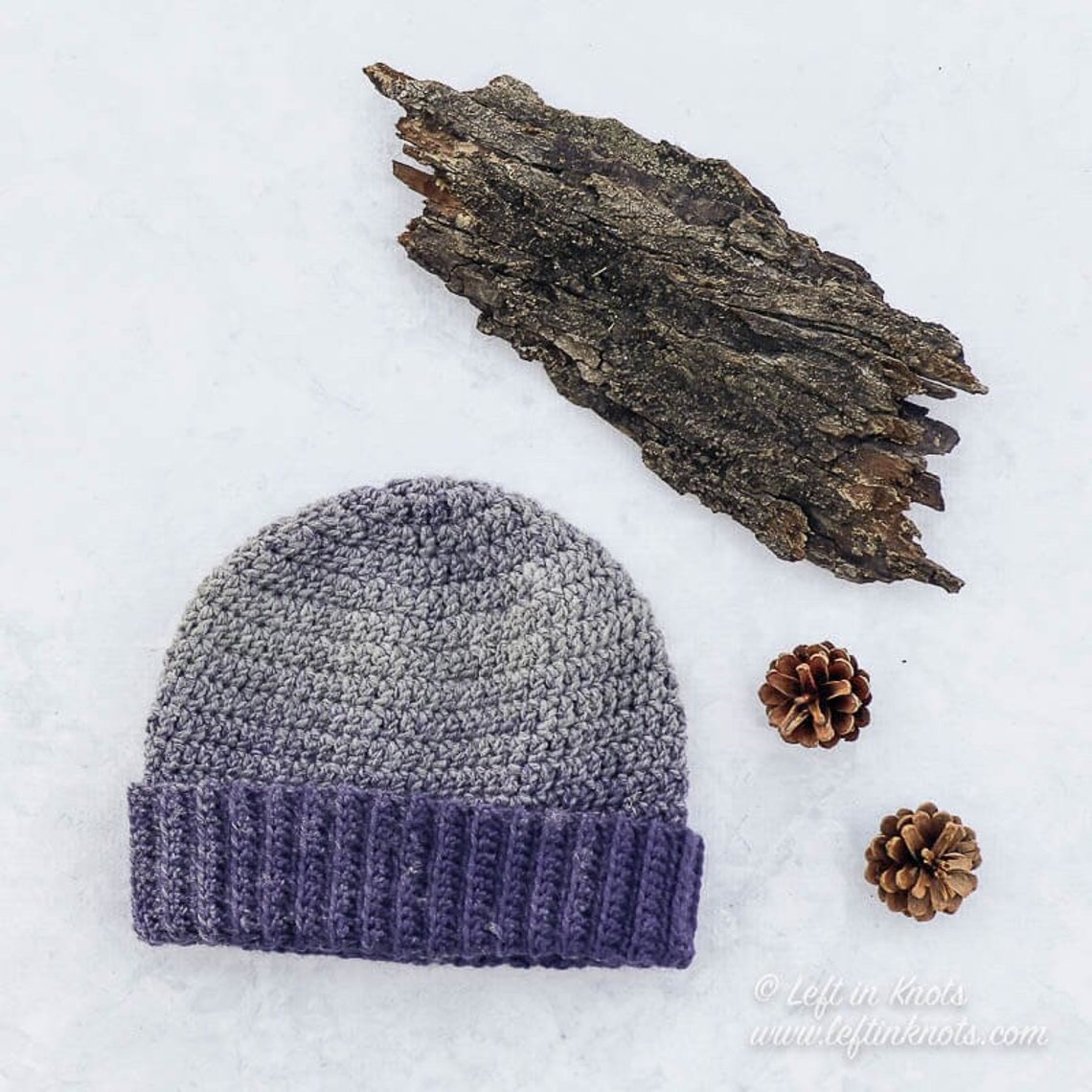 Folded Brim Beanie Hat Crochet Pattern PDF Printable Download - Etsy