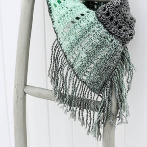 Mint Twist Crochet Scarf Pattern PDF Printable Download Bandana Scarf ...