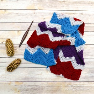 Crochet Facets Chevron Infinity Scarf - Printable PDF Pattern for an ...