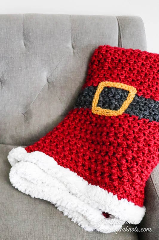 Santa Inspired Christmas Crochet Blanket Pattern PDF Printable - Etsy