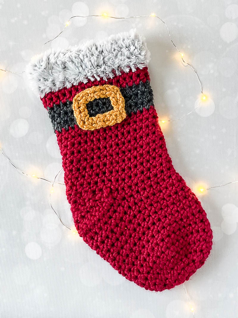 Santa Inspired Christmas Crochet Stocking Pattern PDF - Etsy