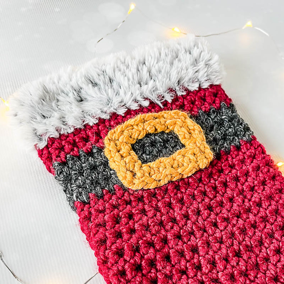 Santa Inspired Christmas Crochet Stocking Pattern PDF - Etsy