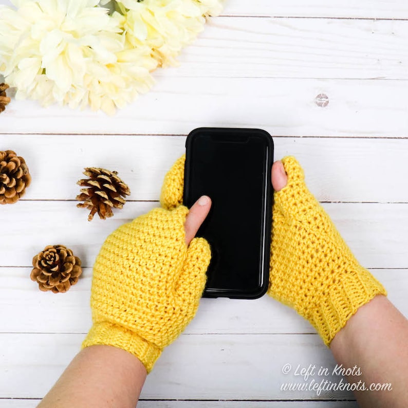 Texting Mittens Crochet Pattern Device Knitting Patterns