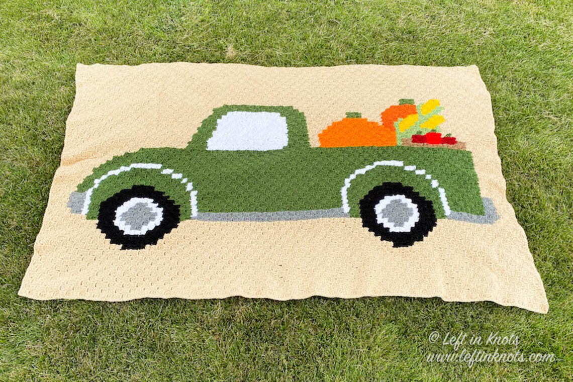 Crochet Vintage Truck C2C Crochet Patterns Bundle PDF Spring | Etsy