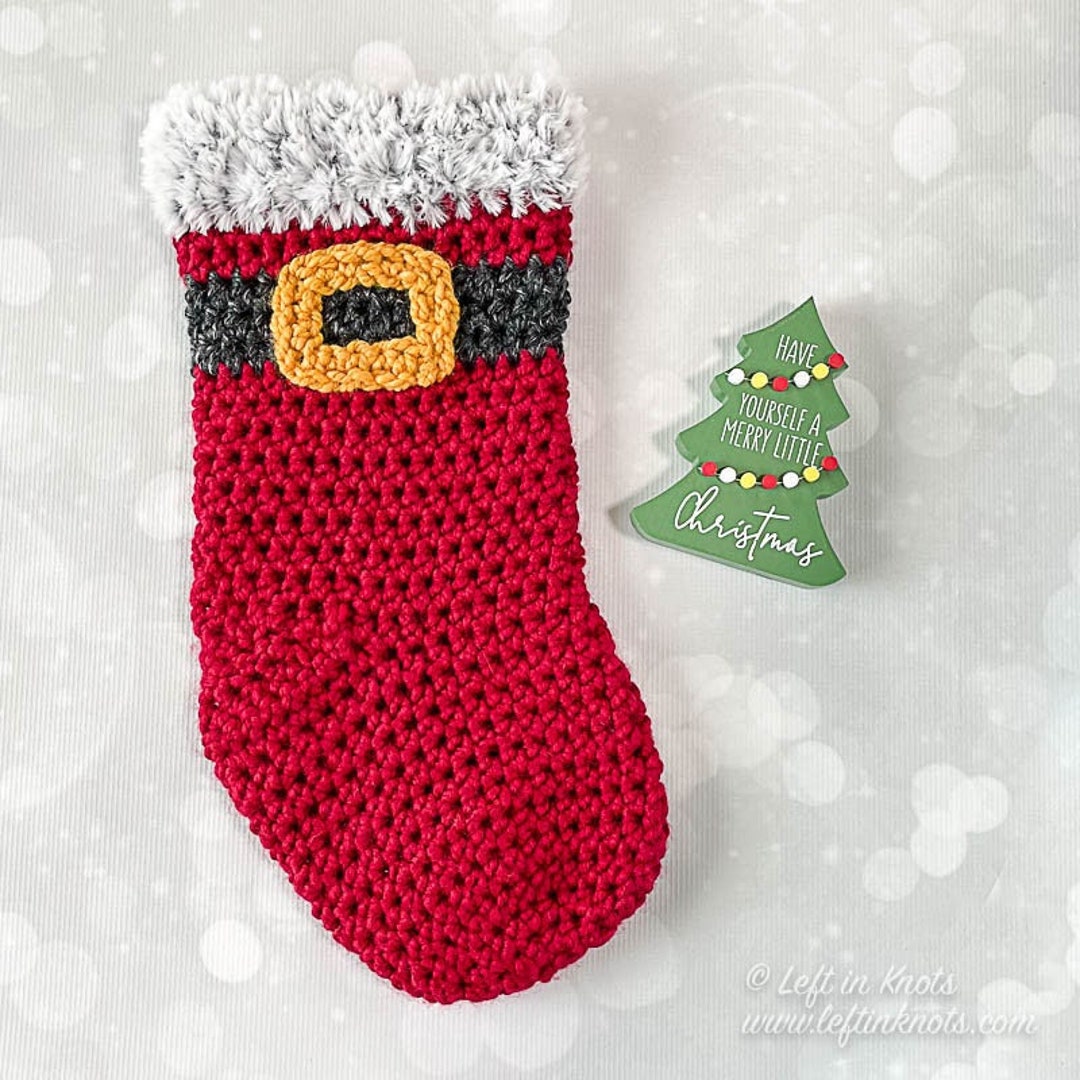 Santa Inspired Christmas Crochet Stocking Pattern PDF Printable ...