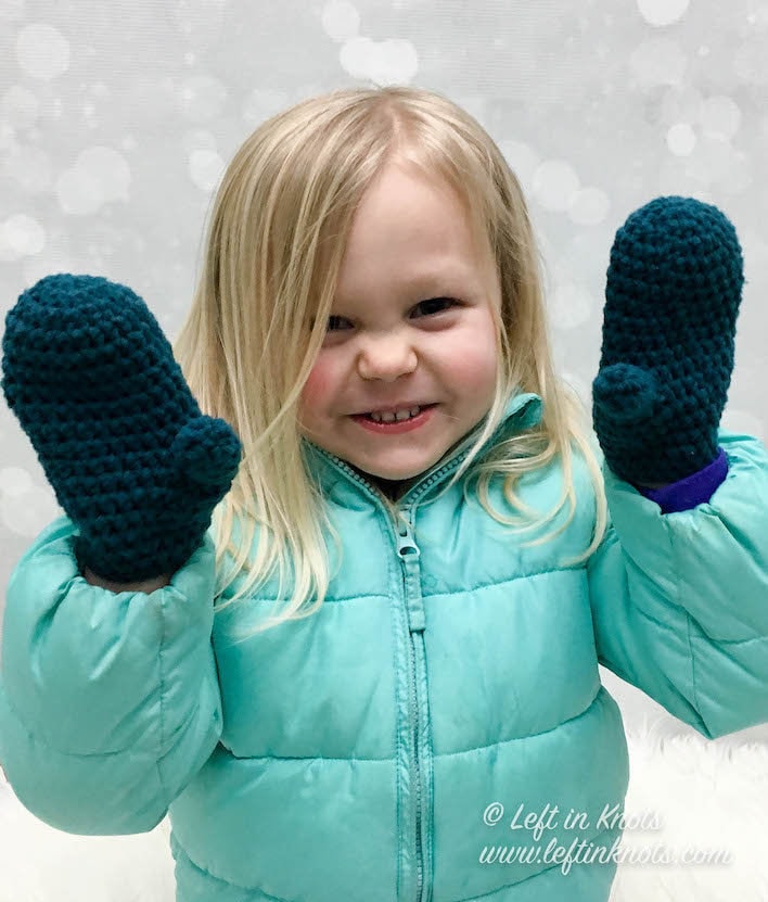 Little Kid Mittens Crochet Pattern PDF Printable Download for - Etsy