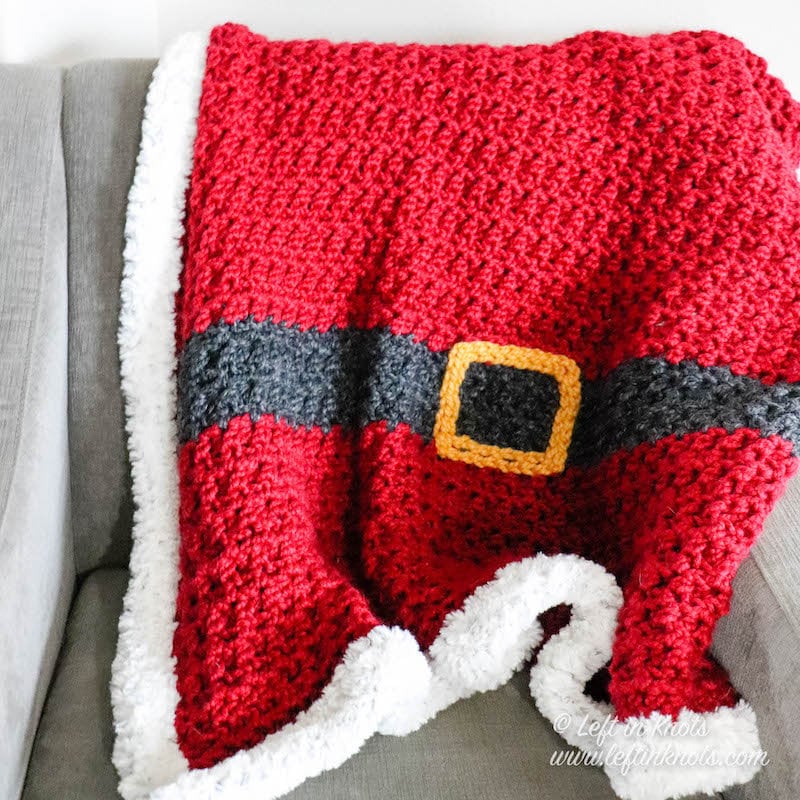 Santa Inspired Christmas Crochet Blanket Pattern PDF Printable | Etsy
