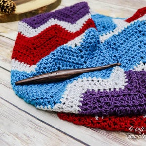 Crochet Facets Chevron Infinity Scarf - Printable PDF Pattern for an ...