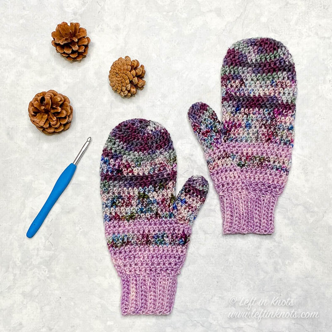 Faded Stripe Mittens Crochet PATTERN PDF Printable Mitten Pattern Made ...