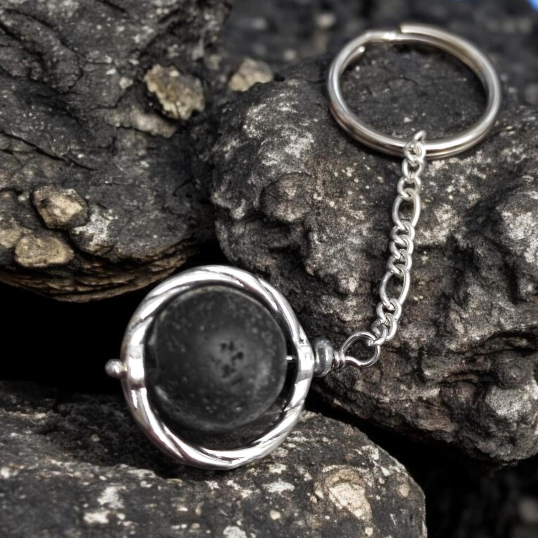 Discreet Fidget Spinning Keychain Anxiety Keyring Lanyard Charm Stress ...