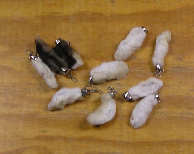 10 Natural Rabbit Feet With Chain - Etsy
