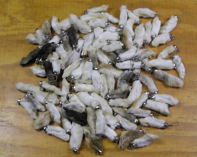 100 Natural Rabbit Feet With Chain - Etsy