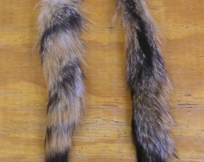 2 Grey Fox Tails - Etsy