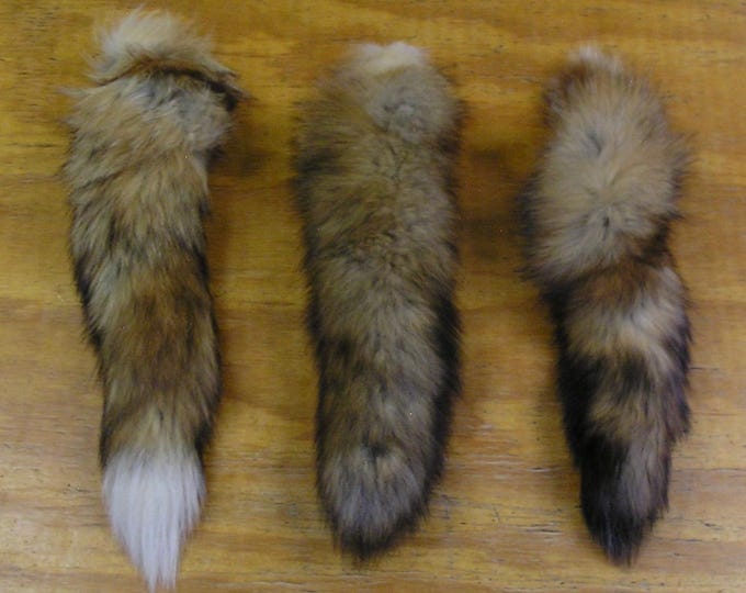 3 Red Fox Tails - Etsy