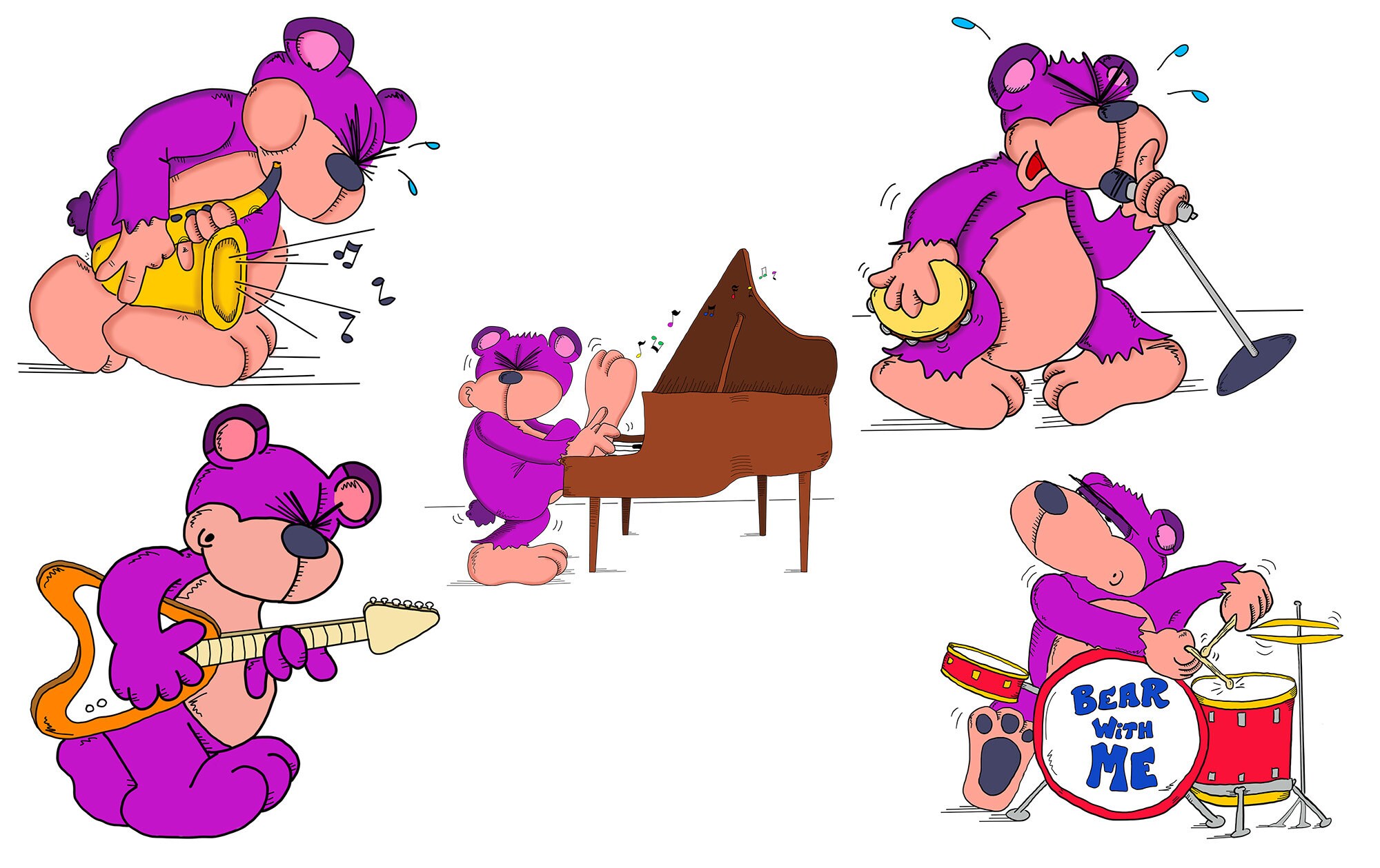 Cute Rock N Roll Music Digital Clip Art - Etsy