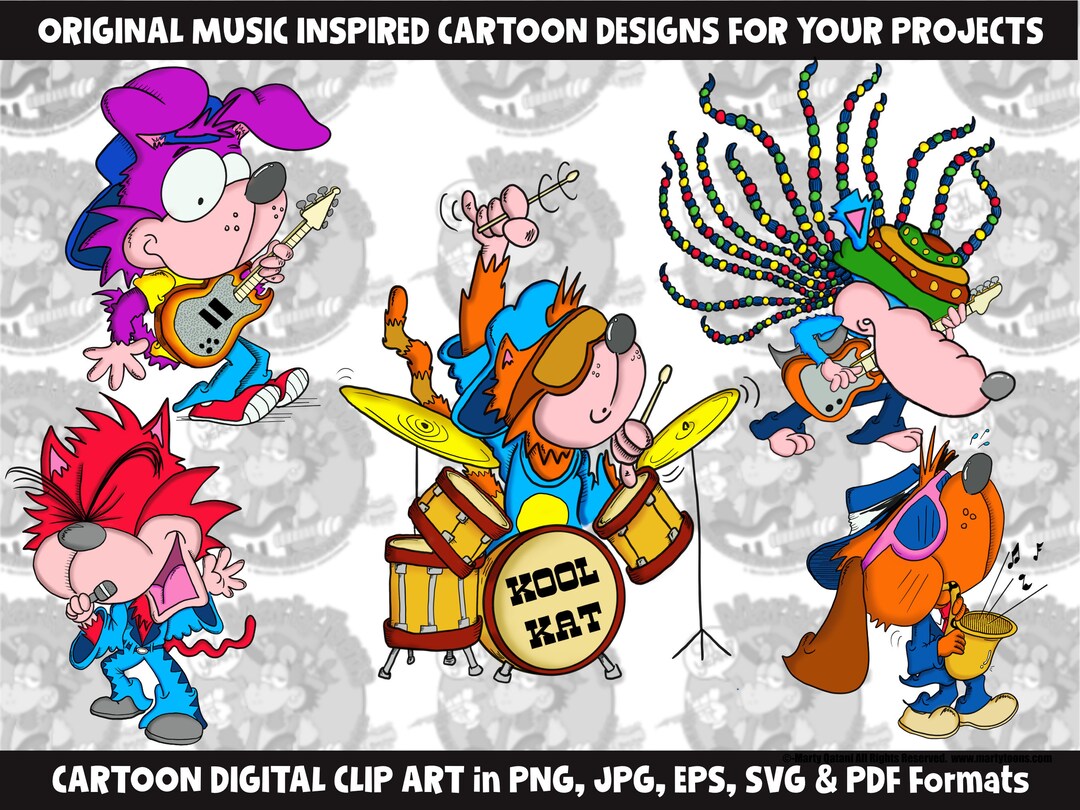 Music Project,music Clipart,music Greeting Card,funny Animal Music ...