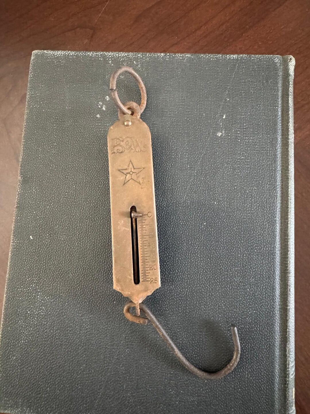 Antique Brass Spring Balance Scale With Star Mark, Vintage Hanging ...