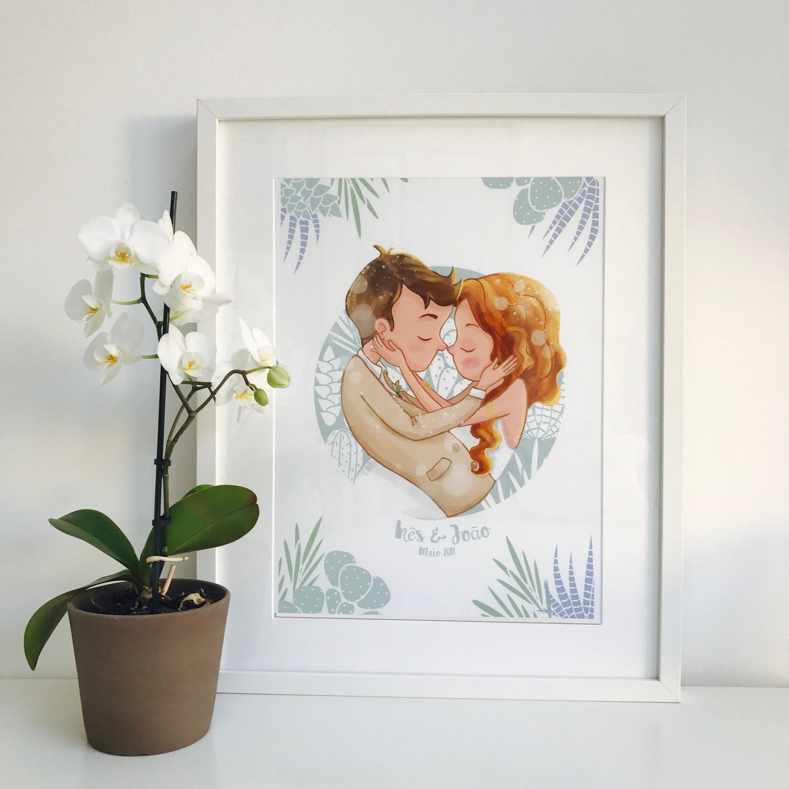 Couple Illustration. Couple Portrait. 2 People Custom Portrait - Etsy