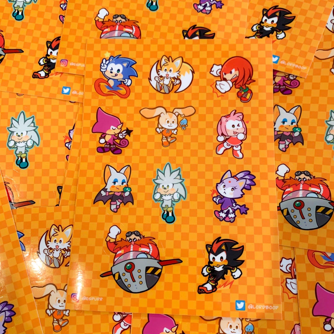 Sonic Sticker Page - Etsy