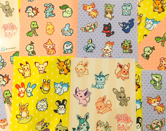 Pokemon Stickers - Etsy