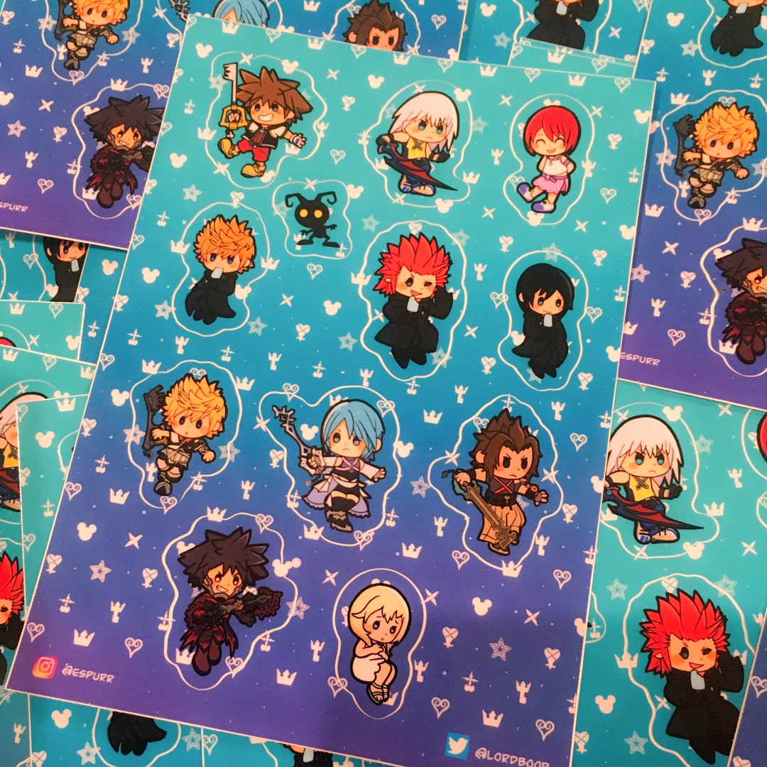 Kingdom Hearts Sticker Page - Etsy