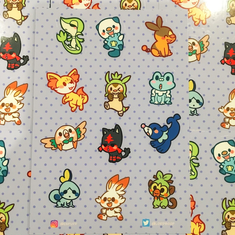 Pokemon Stickers - Etsy