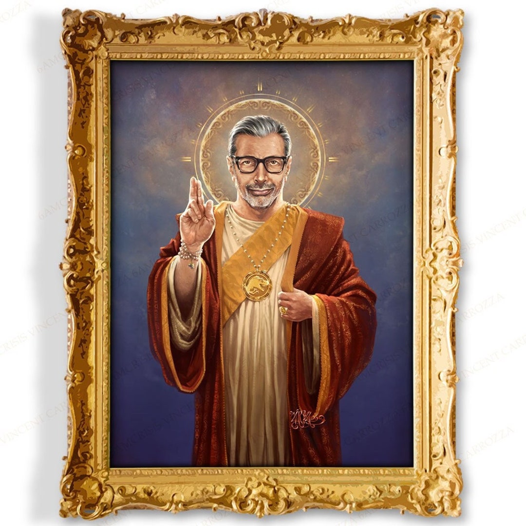 Jeff Goldblum Painting, Saint Jeff of Goldblum, Open Edition X-large ...