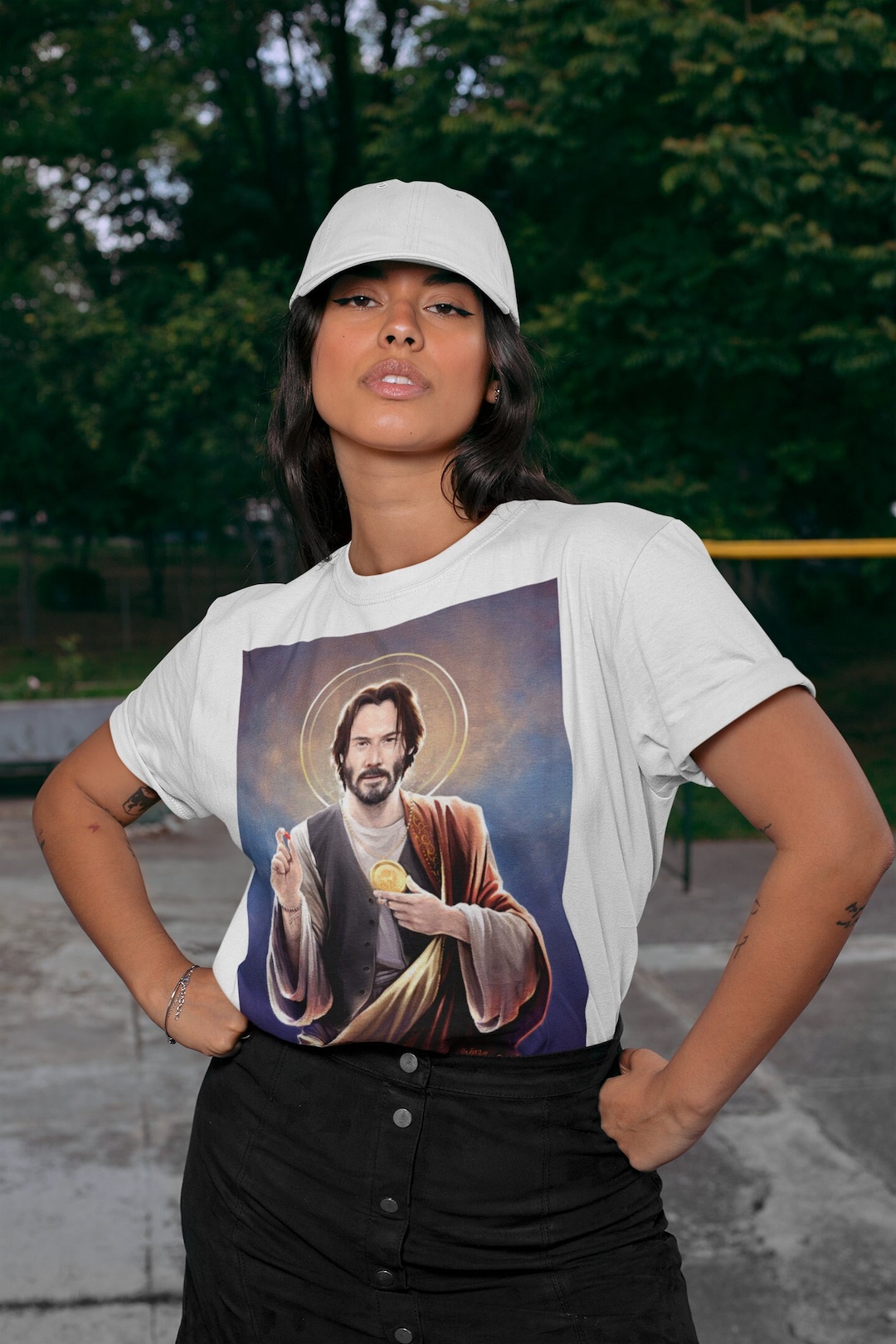 Keanu Reeves Shirt, Saint Keanu of Reeves T-shirt, Jesus Keanu Reeves ...