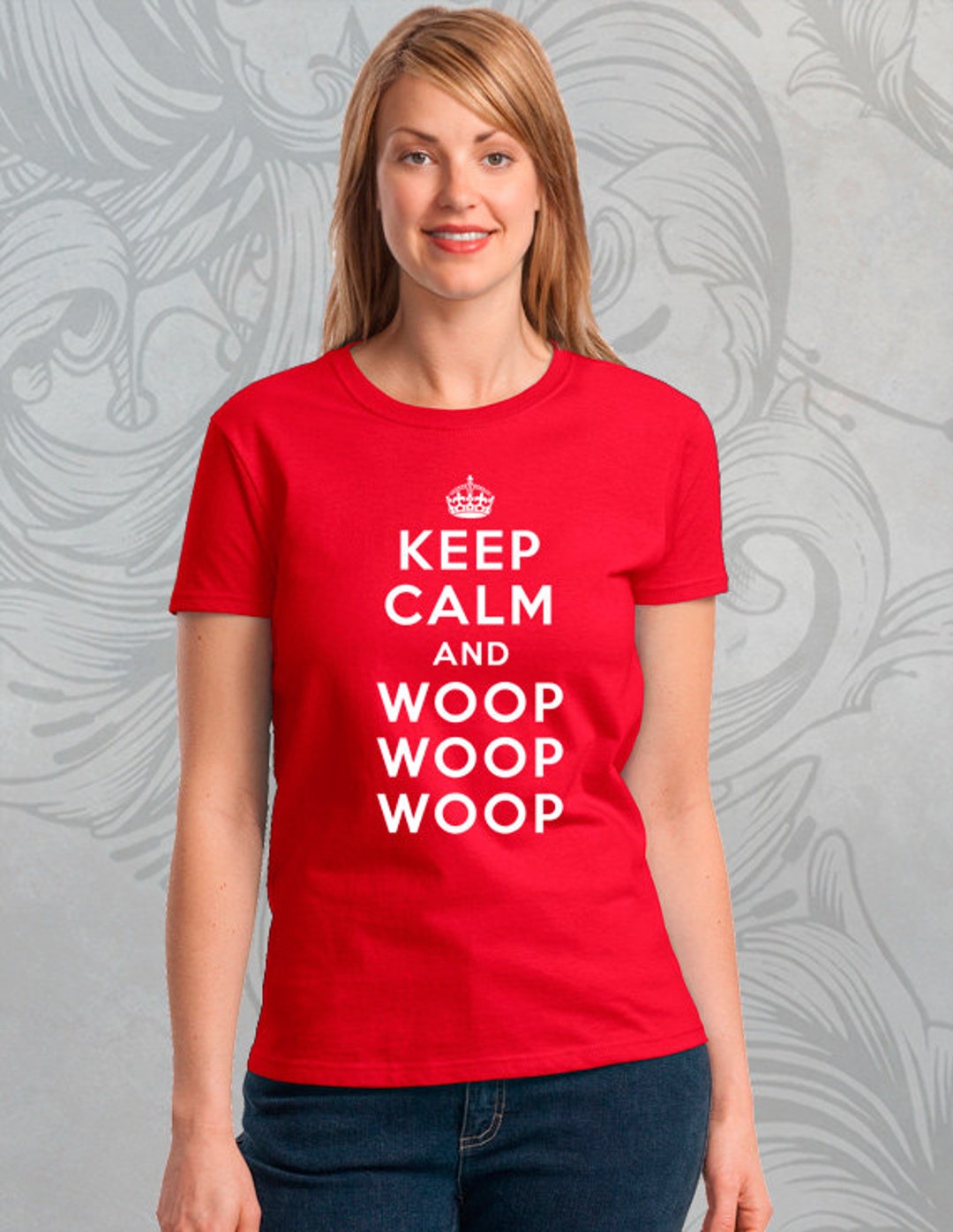 Keep Calm T-shirt Woop Woop Woop Funny Keep Calm Shirt - Etsy