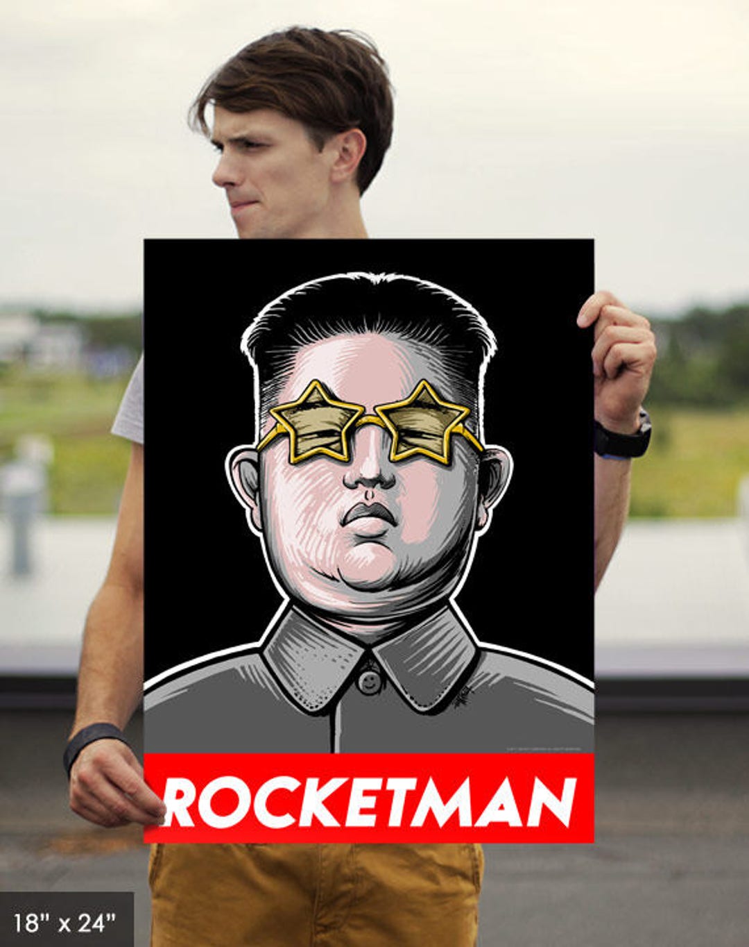Rocket Man Kim Jung-un Donald Trump, Open Edition X-large Print - Etsy