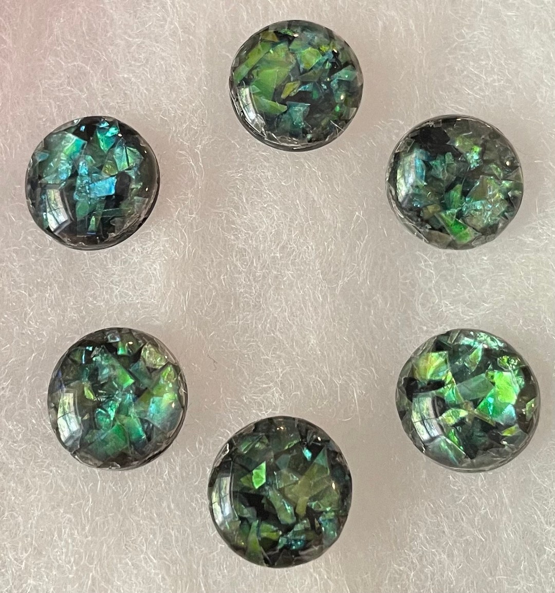 5 Pairs 10 Piece 12mm Small Round Resin Black Abalone Shell - Etsy
