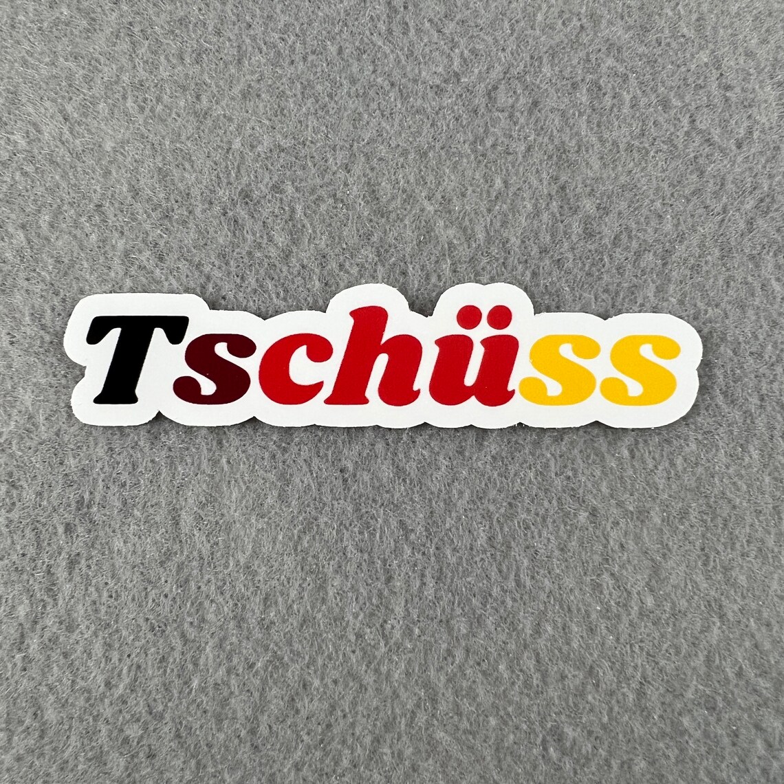 Tschüss German Die Cut Typography Sticker Matte Vinyl Bye - Etsy
