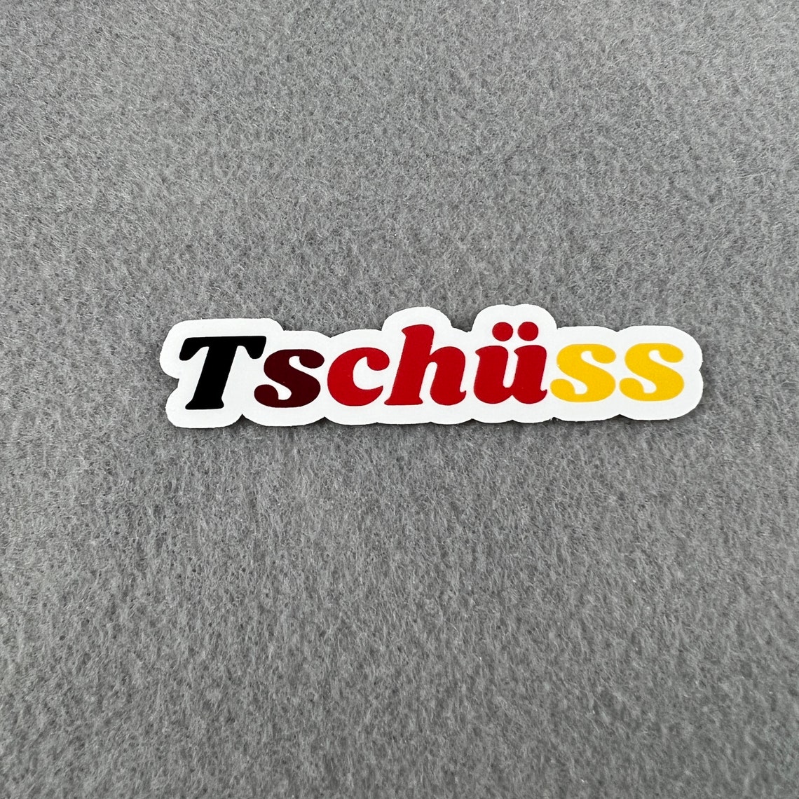Tschüss German Die Cut Typography Sticker Matte Vinyl Bye - Etsy