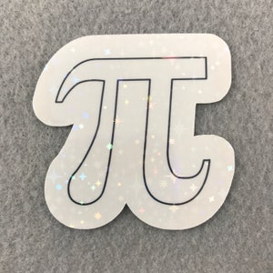 PI Symbol Holographic Starry Sticker 3.14 Pi Day Diecut Vinyl Holo ...
