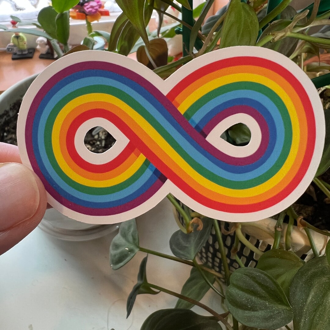 Neurodivergent Infinity Rainbow Matte Sticker | ADHD Autism Pride ...