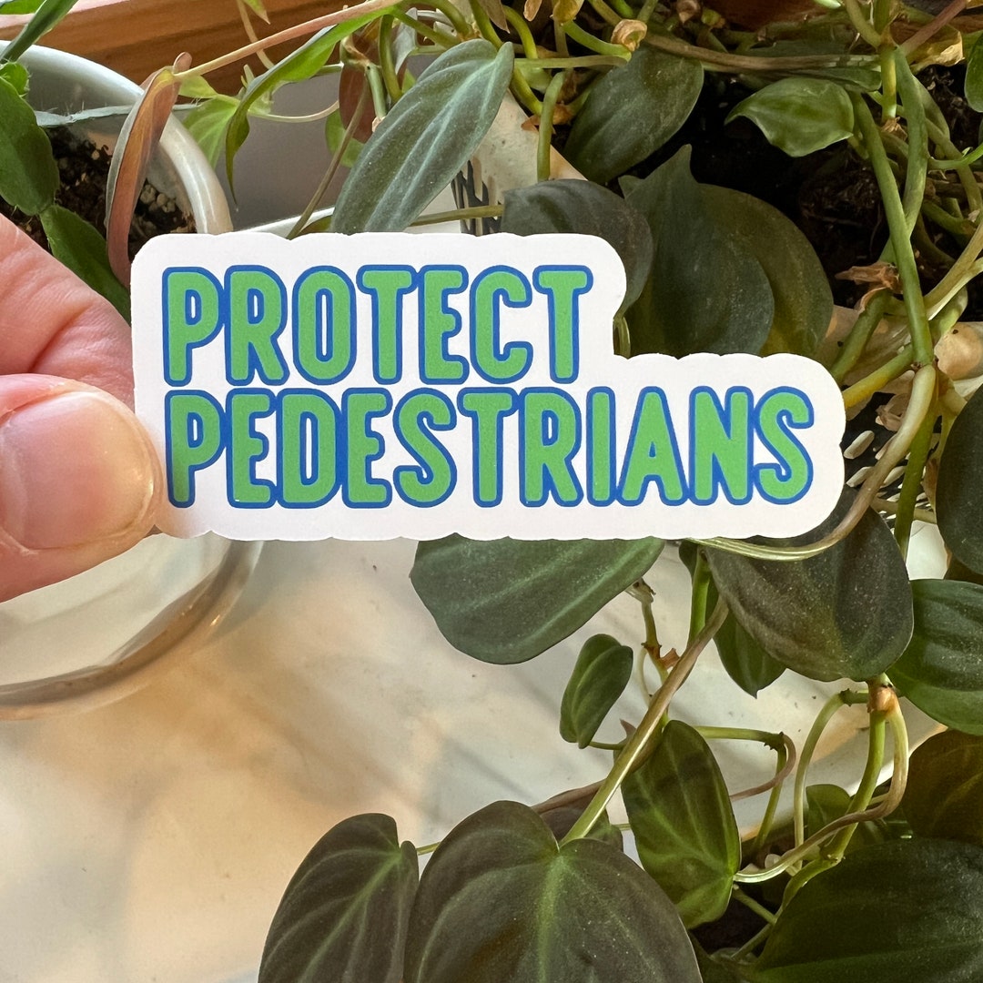 Protect Pedestrians Die Cut Matte Sticker | Walking Enviromental ...