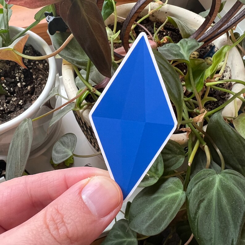 Blue Plumbob Matte Die Cut Sticker the Sims Laptop Kindle - Etsy