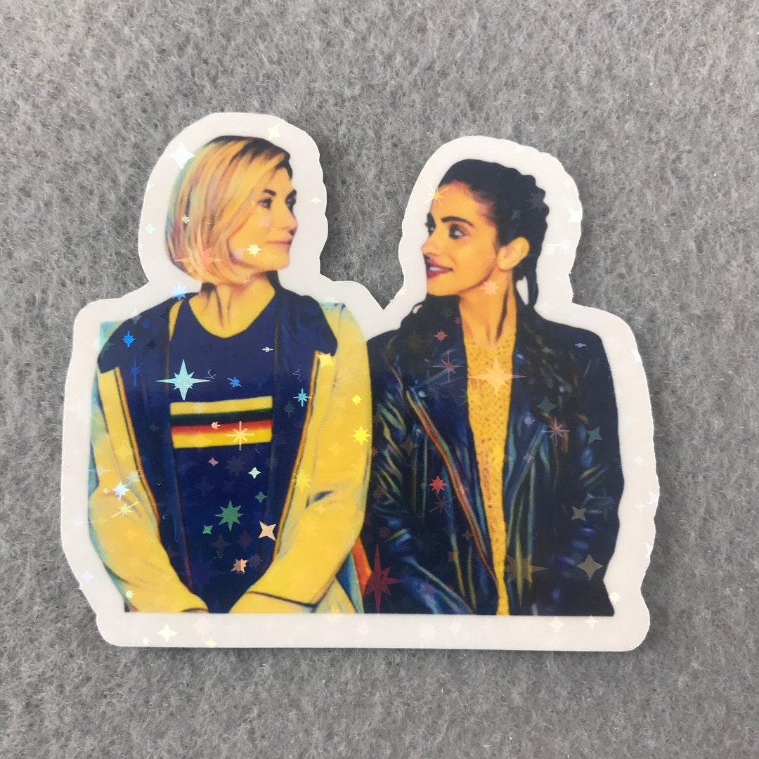 Doctor Who Yaz and the Doctor Fan Art Sticker Holographic Holo ...