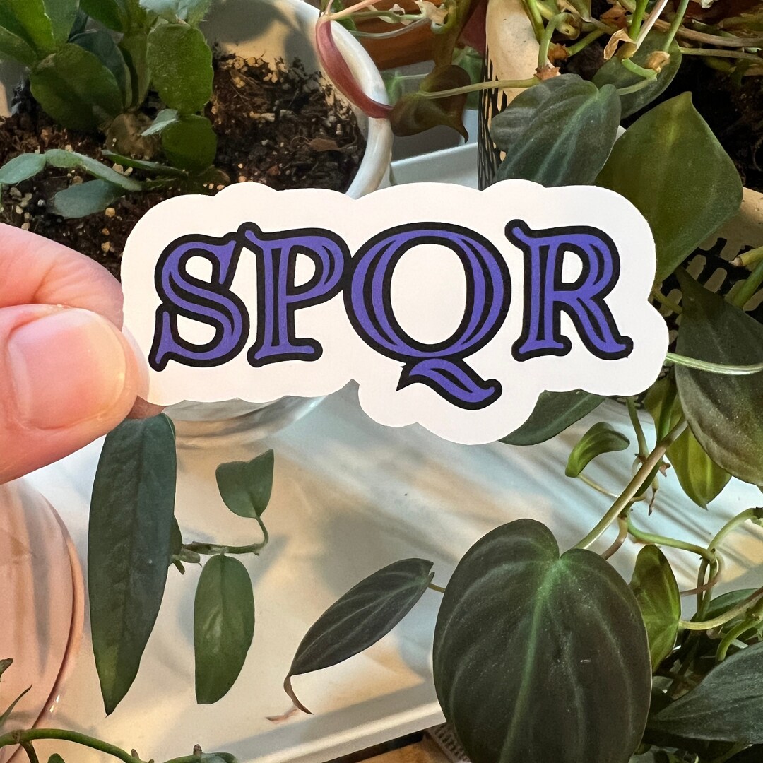 SPQR Senatus Populusque Romanus Latin Die Cut Matte Vinyl Sticker | the ...