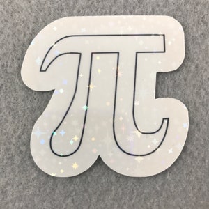 PI Symbol Holographic Starry Sticker 3.14 Pi Day Diecut Vinyl Holo ...
