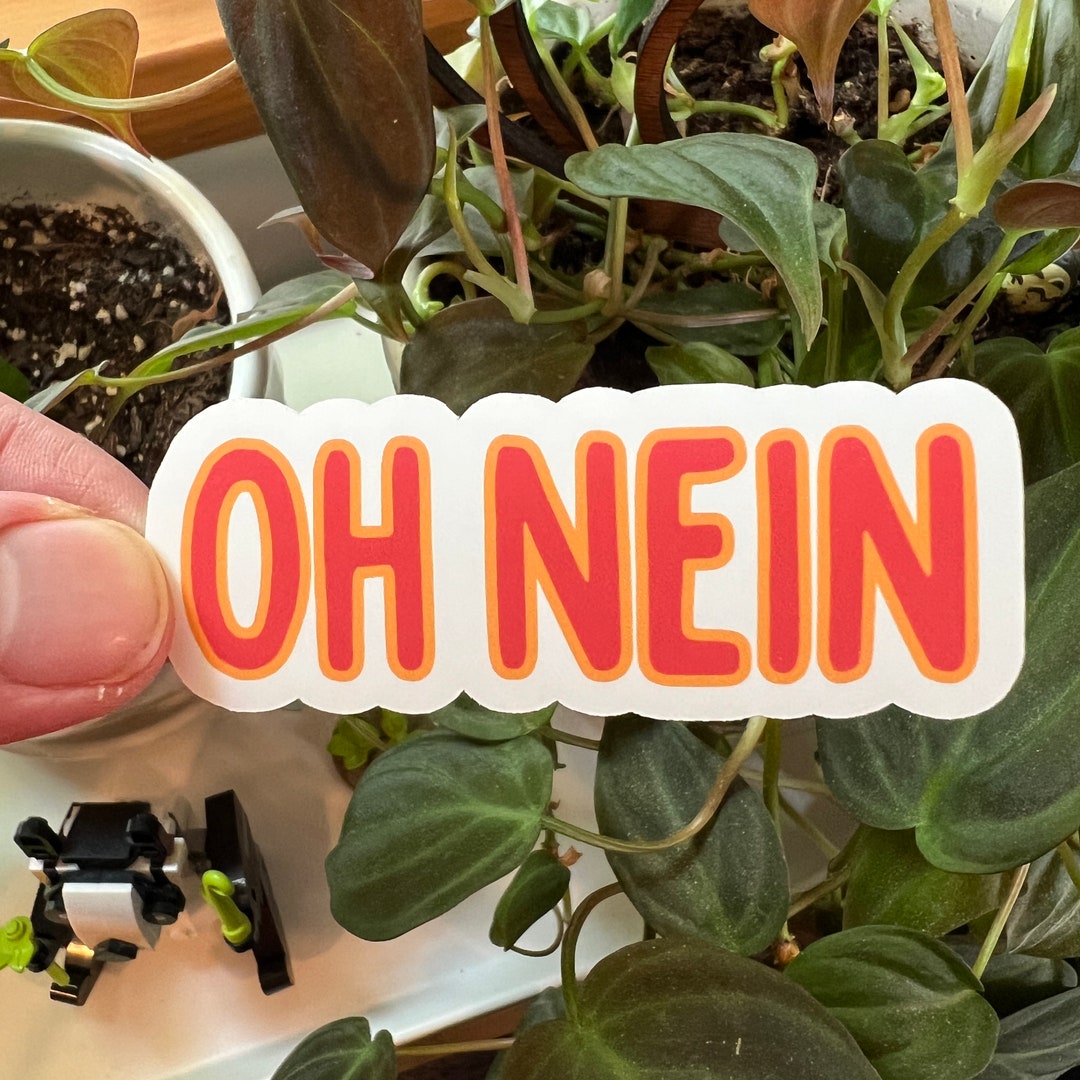Oh Nein German Typography Matte Sticker | Oh No Germany German Language ...