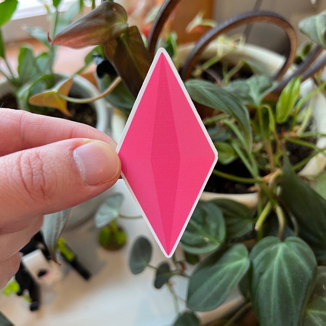 Pink Plumbob Matte Die Cut Sticker | the Sims Laptop Kindle Sticker ...