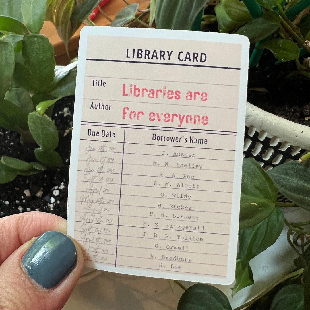 Libraries Are for Everyone Die Cut Sticker | Librarian Public Library ...